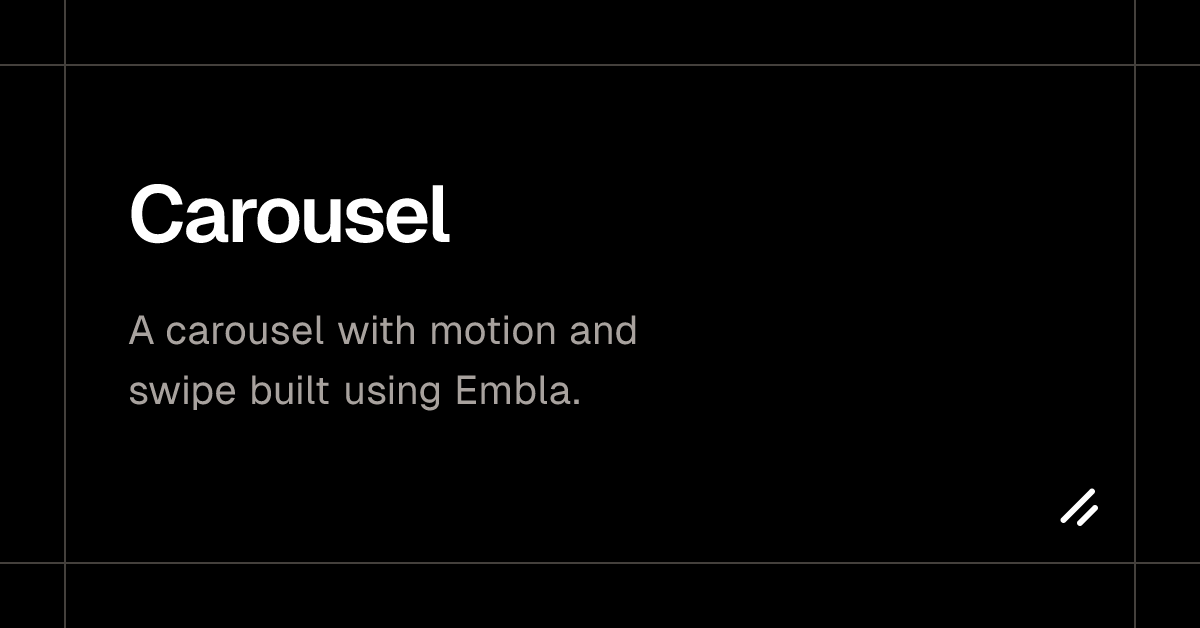 Carousel - shadcn/ui