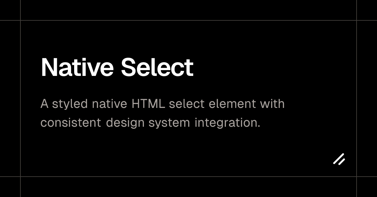 Native Select - shadcn/ui