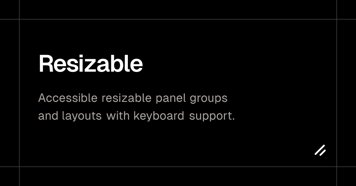Resizable - shadcn/ui
