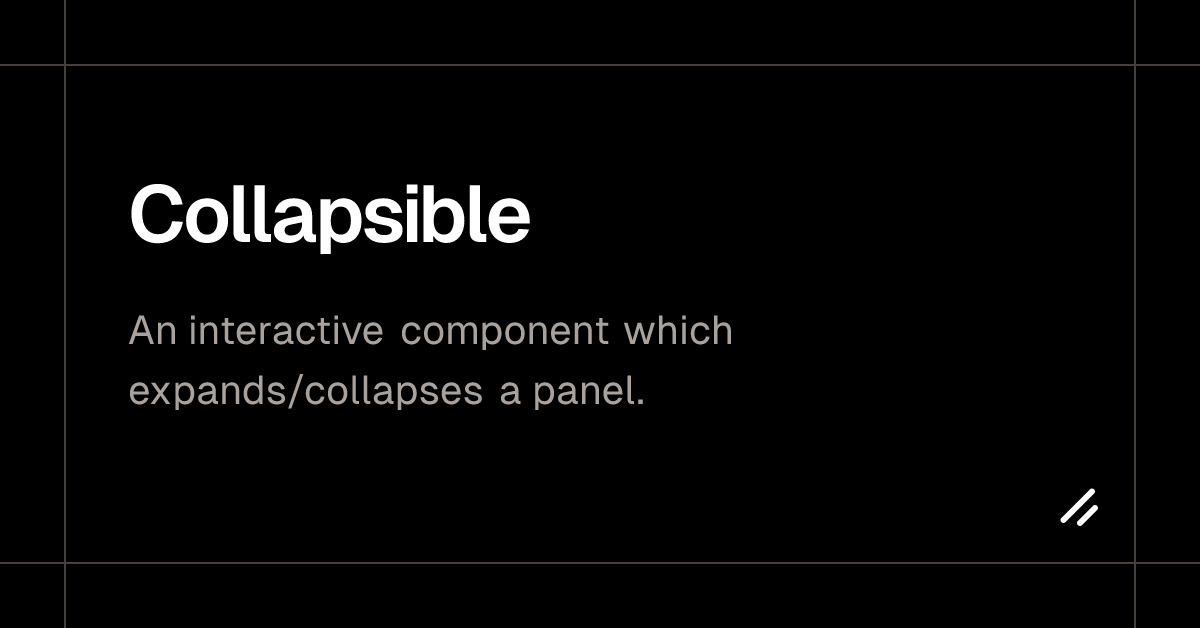 Collapsible - shadcn/ui