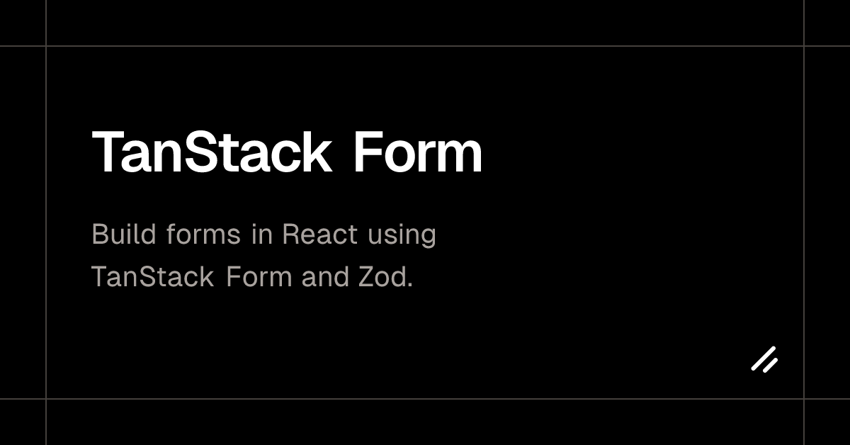 TanStack Form - shadcn/ui