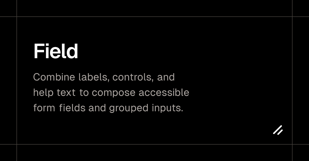 Field - shadcn/ui