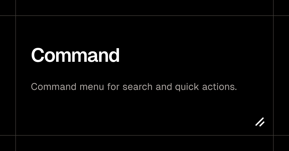 Command - shadcn/ui