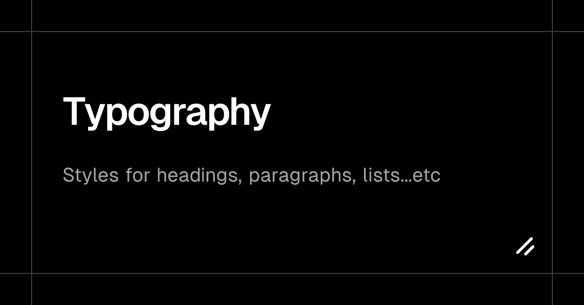 Typography - shadcn/ui