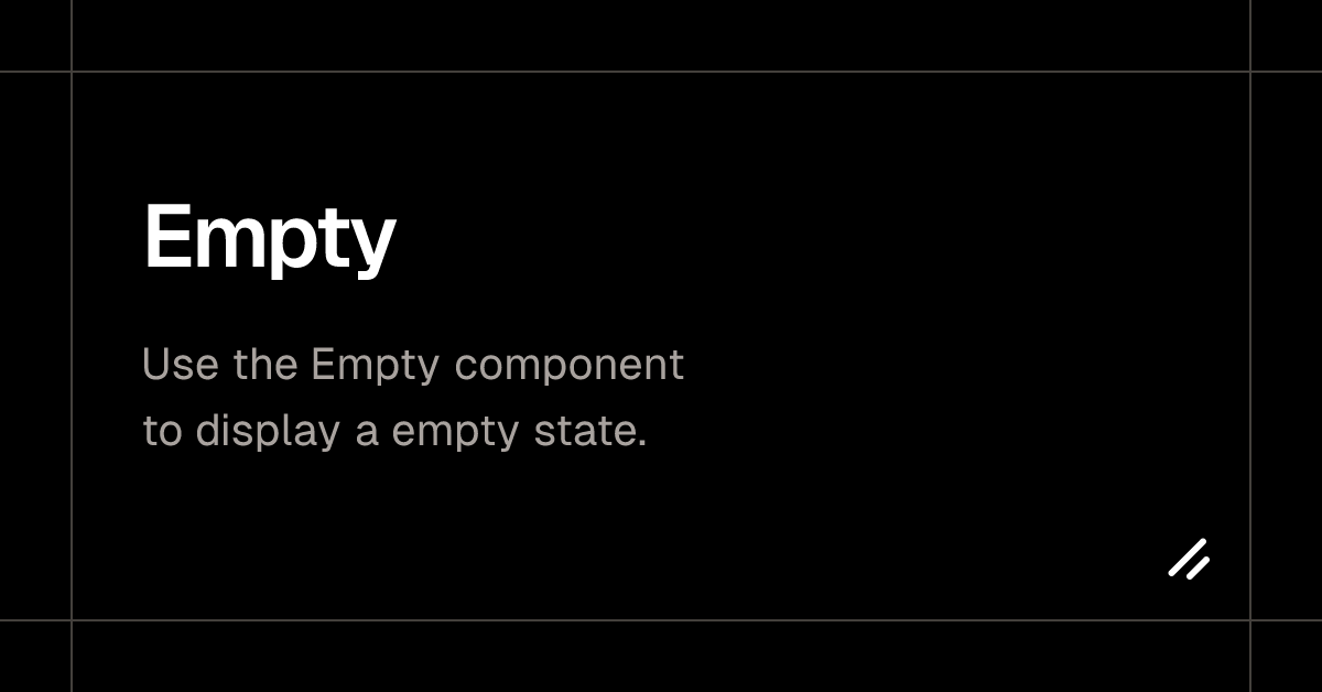 Empty - shadcn/ui