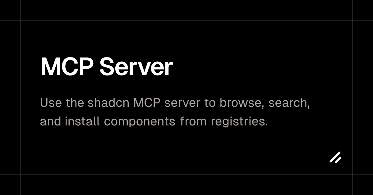 MCP Server - shadcn/ui